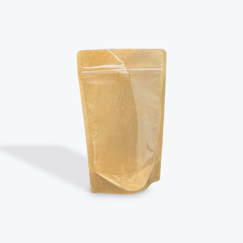 4 oz - 5 oz Kraft/Clear Stand Up Pouches - 1000 Pack - 4" x 6.7" x (1 ...